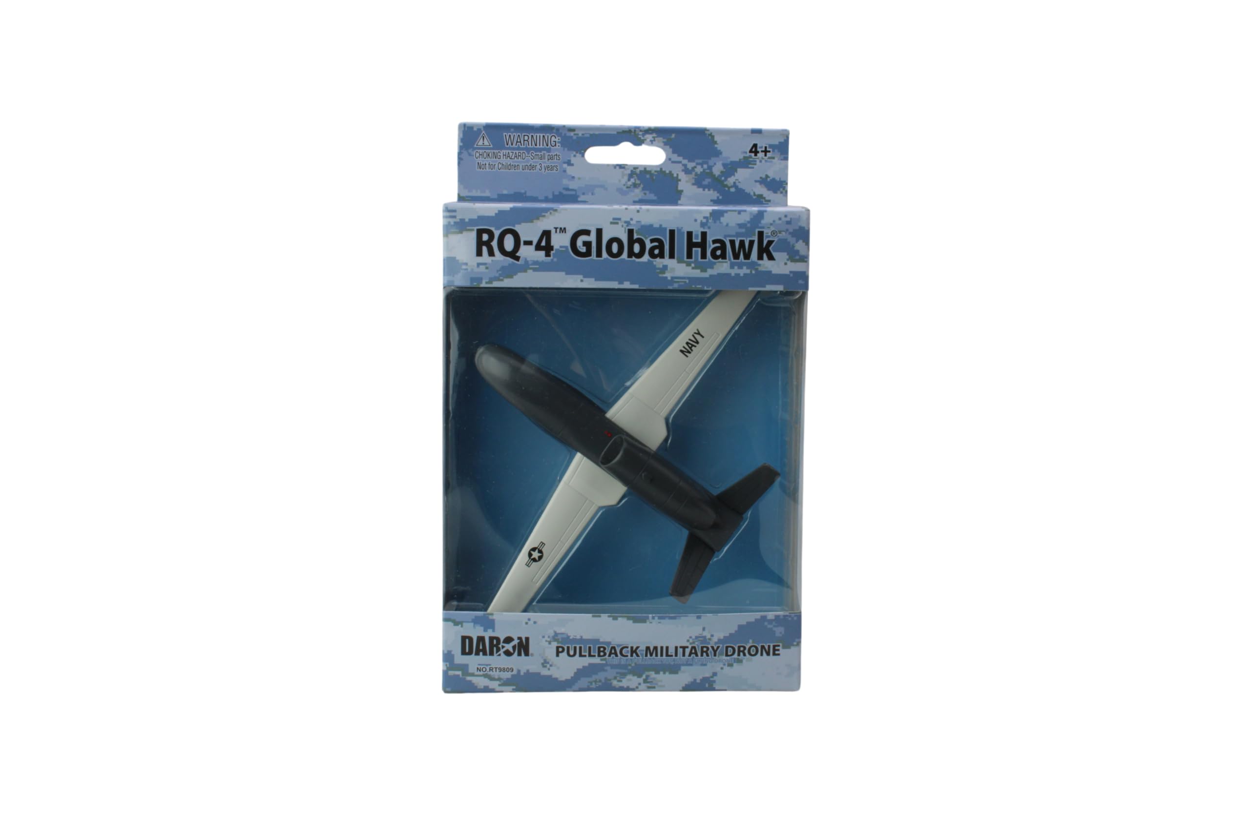 Daron Northrop Grumman RQ-4 Global Hawk Military Drone United States Navy Gray and White Diecast Model Airplane