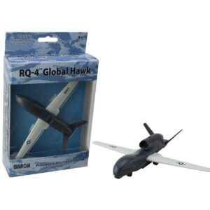 Daron Northrop Grumman RQ-4 Global Hawk Military Drone United States Navy Gray and White Diecast Model Airplane