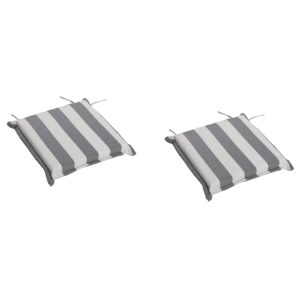 casuner chair cushions, patio seat cushion cover replacement, patio furniture cushions with ties for dining room, kitchen, garden, backyard, outdoor patio seat, 19" x 19" (2 * grey stripe-b)