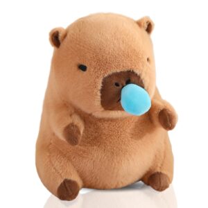 titqwop capybara plush with snot kawaii capybara stuffed aniamls toys soft cute capybara doll pillow for kids boys girls