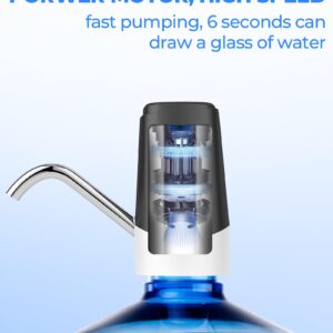 Water Dispenser Pump, USB Charging Automatic Drinking Water Pump for Mini Water Jug Dispenser Portable, Ideal for Home Kitchen Living Room Office Camping