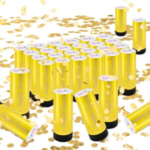 small confetti cannon 24 pack mini confetti poppers gold party poppers confetti small party confetti for kids ideal for weddings birthdays graduations baby shower christmas new years (gold)