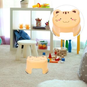 Ipetboom Non-Slip Kids Stools, Small Plastic Cartoon Thickened Step Stool for Kids, for Kitchen Bathroom Toilet Supplies