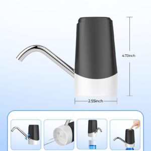 Water Dispenser Pump, USB Charging Automatic Drinking Water Pump for Mini Water Jug Dispenser Portable, Ideal for Home Kitchen Living Room Office Camping