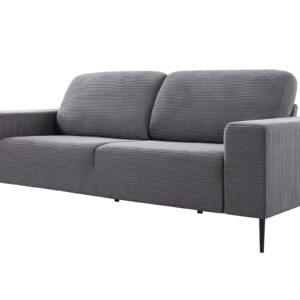 AMERLIFE Couch, 89 inch 3 Seater Sofa Couch- Cozy Couch with Extra Deep Seats, Modern Sofa Couch for Living Room, Grey Corduroy