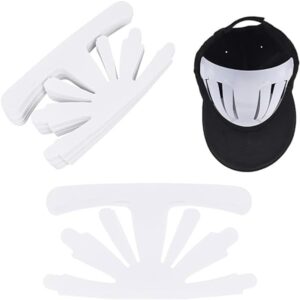 heavyseven 10 pcs baseball caps inserts shapers plastic white hat inner support baseball bump cap holder flexible & long lasting hat shaper universal cap inner liner for home store display stand