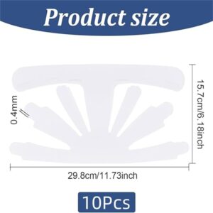 HEAVYSEVEN 10 Pcs Baseball Caps Inserts Shapers Plastic White Hat Inner Support Baseball Bump Cap Holder Flexible & Long Lasting Hat Shaper Universal Cap Inner Liner for Home Store Display Stand