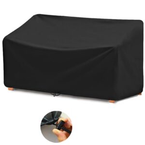 outdoor bench cover, waterproof outdoor sofa cover 210d heavy duty patio bench furniture covers with air vents, all weather resistant bench cover for patio furniture, 52.8"l x 26"w x 35"h-2-seater