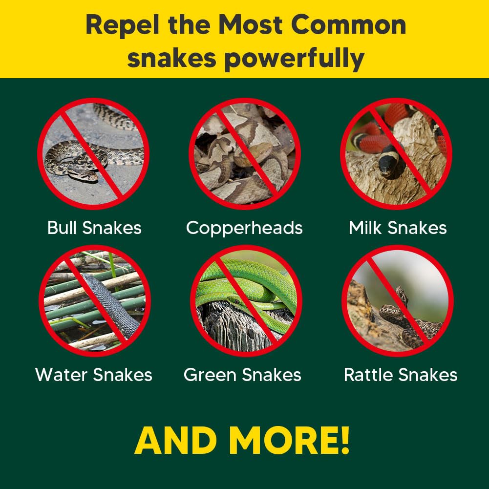 Lowojusl Snake Repellent for Yard Powerful,Outdoor Snake Away Repellent, Snake Out Snake Repellent,Effective Repellent for Snakes, Snakes Repellents for Outdoor Safe Around Kids and Pets 8-Pack