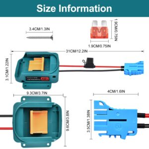 for Power Wheel Adapter for Makita 18V LXT Battery with Wire Harness Connector and Fuse Holder Compatible for Peg-Perego 12 Volt for Power Wheel Kids Ride-on Toy, 12AWG Wire with 40A Fuse