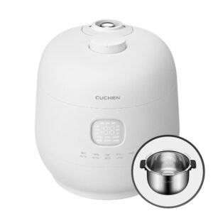 cuchen crh-tws0610pwus | induction heating dual pressure rice cooker 6 cup (uncooked) | full stainless inner pot | high/non-pressure | easy open handle | auto steam clean | made in korea