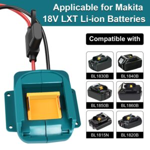 for Power Wheel Adapter for Makita 18V LXT Battery with Wire Harness Connector and Fuse Holder Compatible for Peg-Perego 12 Volt for Power Wheel Kids Ride-on Toy, 12AWG Wire with 40A Fuse