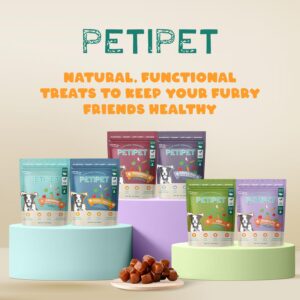 Petipet Omega 3 for Dogs - Skin, Coat, Brain and Heart Health Supplement - for Dry, Itchy, or Flaky Skin - Allergies and Itch Relief Chews - DHA and EPA Omega 3 Fatty Acids from Marine Algae