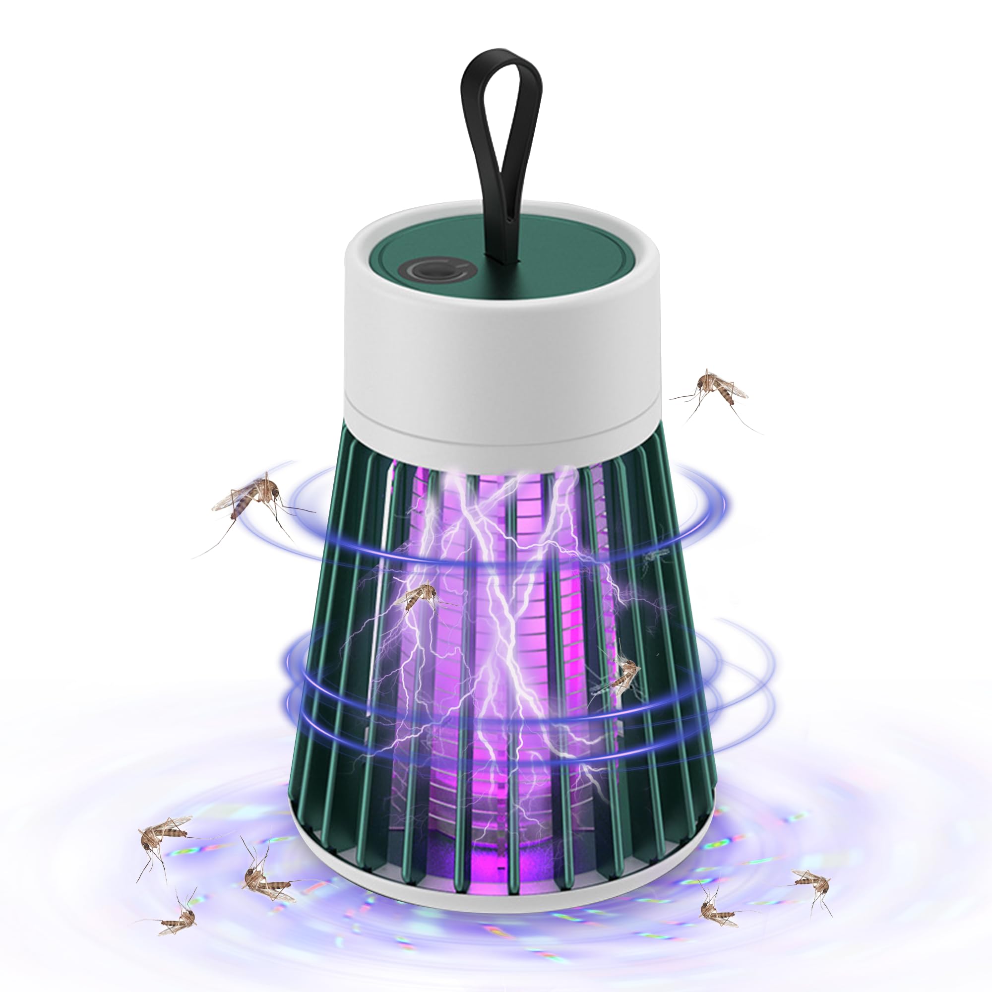 Bug Zapper Indoor Mosquito Dunks Mosquito Zapper Fly Traps Outdoor Fruit Fly Traps Portable Flying Insect Trap for Patio Garden Home Picnic Camping Green