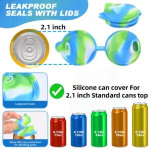 4 Pack Silicone Soda Can Lids,Soda Can Cover Lids,Silicone Canning Lids,Beverage Can Covers Reusable Protector For Soda, Beer, Drink, Juice, Coke, Fits Standard Cans(ST-1)