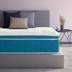 BreezeRest Queen Mattress 12 Inch Hybrid Mattress Bed in a Box,Colchones Queen Soft Cooling Gel Memory Foam Mattress with Individually Innerspring Pocket Coils for Motion Isolation