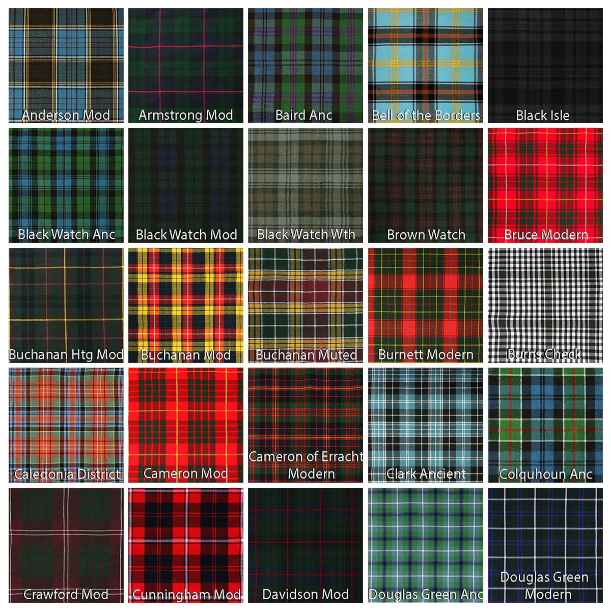 Homespun Wool Blend Plaid Tartan Fabric by The Yard (Fraser Hunting Weathered)