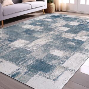 beverly rug living room rug 8x10 modern luxury ultra soft vintage indoor area rugs for kitchen dining room stain resistant non shedding indoor carpet alfombras para salas modernas (8 x 10 navy blue)