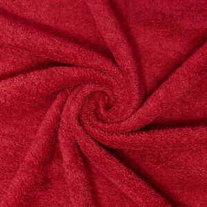 9 oz cotton terry cloth hypoallergenic 44/45" fabric by the yard (red, 1 yard)