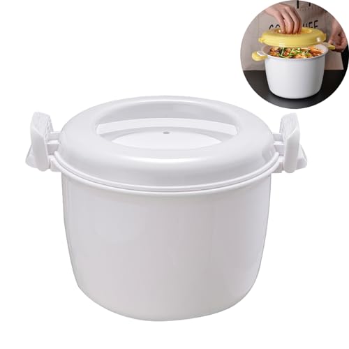 WANGYZJ Microwave Rice Cooker, Food Grade Portable Microwave Steamer for Rice, Microwave Steamer for Vegetables, Microwave Cookware (S)