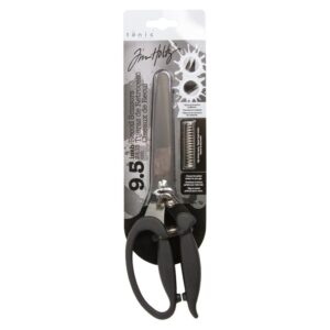 tonic studios tim holtz recoil scissors - titanium coated, double-beveled blades, black (9.5'')