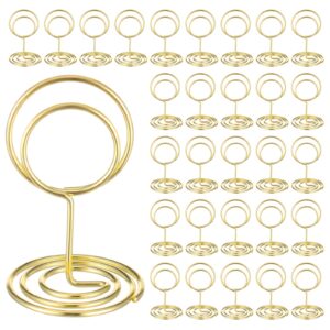 30 Pcs Gold Place Card Holders Picture Holders for Tables Small Table Place Card Holders Table Number Holders Photo Holders Table Number Stands for Centerpieces Wedding Reception Party Restaurant