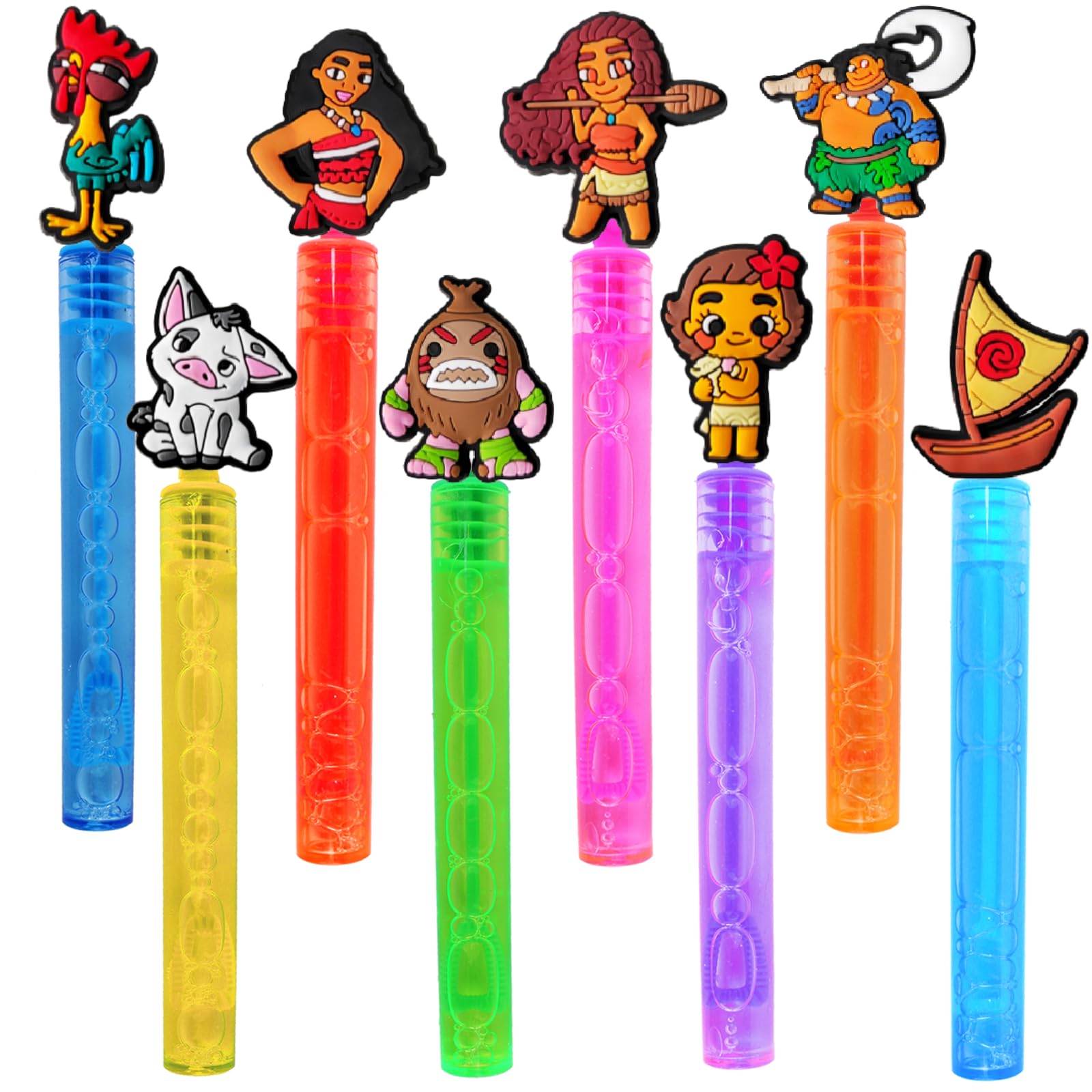 24 Piece Moana Bubble Wand for Kids(8 Style),Cute Moana Bubble Wand Great for Moana Theme Birthday Party Supplies