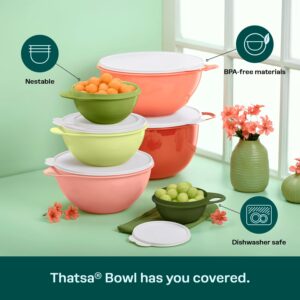 Tupperware Thatsa Bowl Collection 6 Bowl Food Storage Container Set - Dishwasher Safe & BPA Free - (6 Bowls + 6 lids)