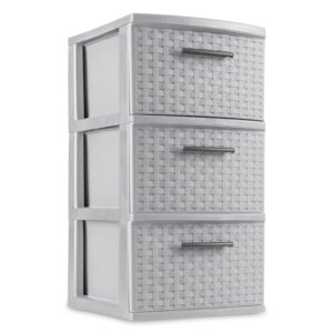 ayoyz 3 drawer weave tower plastic, cement