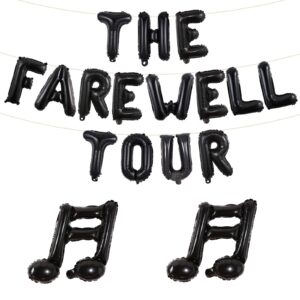 wonmelody music bachelorette party decorations farewell tour decor with the farewell tour balloon banner music note balloon retro hip hop bachelorette supplies for rock and roll bridal shower wedding