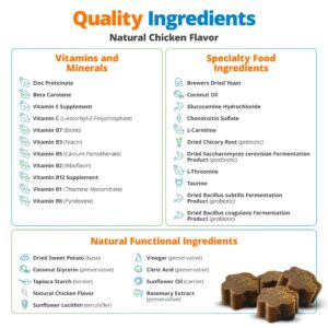 5Strands Dog Multivitamin Chews, 10-in-1, Vitamins & Postbiotics, All Ages & Breeds - Digestion, Brain, Organs, Heart, Mobility, Vision, Skin & Coat, Immune Health - Dog Supplement (Chicken, 90ct)