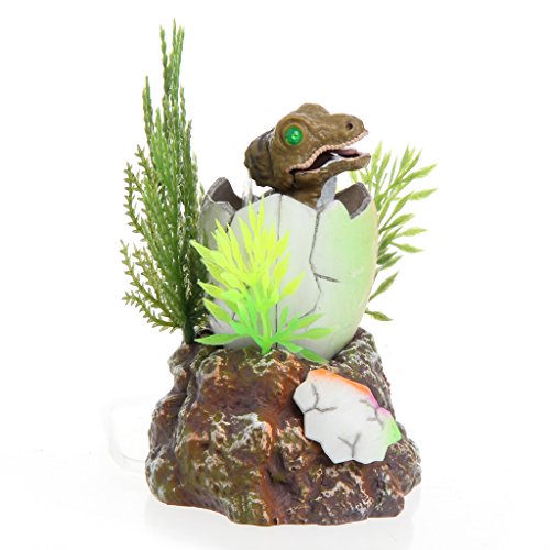 TERNCOEW Aquarium Decorations Small Ornaments Baby Dinosaur In Egg For Fish For Tank Aquatic Pet Supplies With Air Hose Aquarium Heater Light Thermometers Gravel Sand Decorations