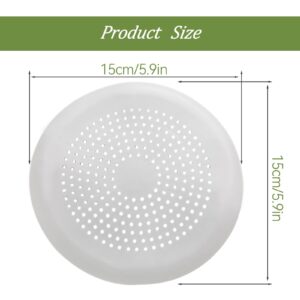 Waziaqoc 2 Pack Drain Hair Catcher, Durable Silicone Round Hair Stopper Shower Drain Covers for Bathroom, Bathtub and Kitchen, Easy to Install and Clean(White)