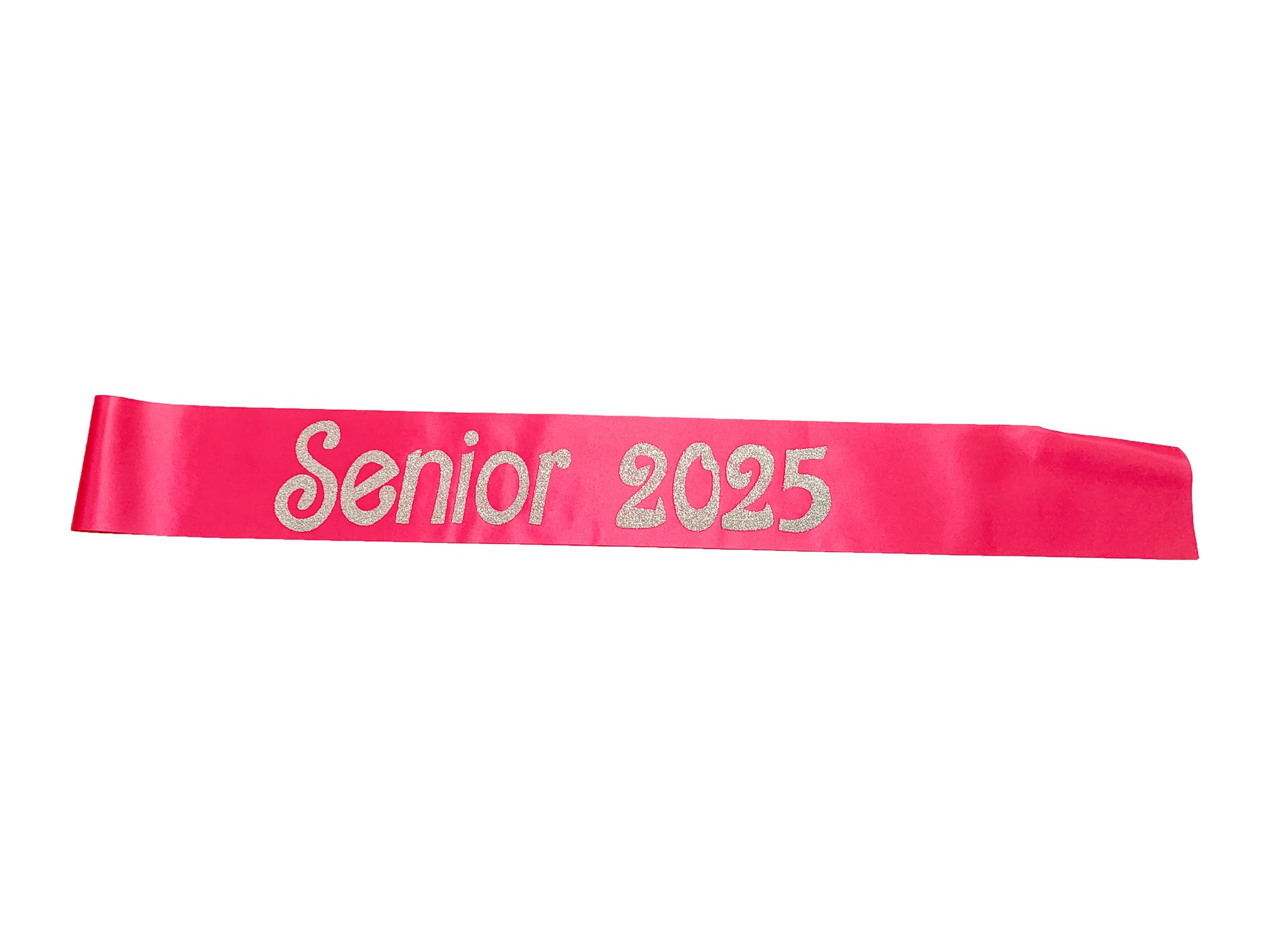 Conggluuo Senior 2025 sash,senior sashes class of 2025 senior sash Pink sash with Silver Glitter graduation sash for Graduation Party Supplies 2 Pack senior sashes Pink Silver 2pcs