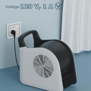 Sungaryard High Velocity Blower Fan for Drying Cooling and Ventilating, Portable Air Mover Floor Fan with 185° Rotation for Home Use or Job Site, Utility Fan with 3 Speeds, 2 Outlets, 130W 325CFM