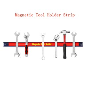 Jalnatee Magnetic Tool Holder Strip Magnetic Storage Organizer Duty Magnet Tool Bar Strip Rack Wall Mount Heavy Duty Magnetic Tool for Garage Home Workshop 3PCS 18"