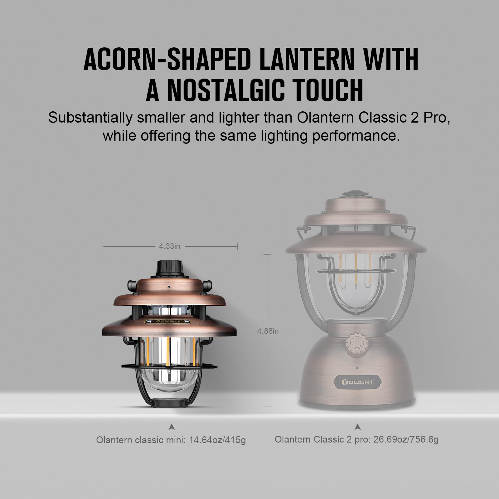 OLIGHT Olantern Stretch Camping Lanterns, 500 Lumens Stretchable LED Flashlights with Dual Light Source Bundle with Olantern Classic Mini LED Camping Lantern, Lightweight Rechargeable Lantern Flashlig