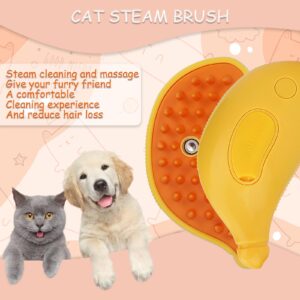 Cat Steam Brush,Cat Steam Brush for Grooming,3 in 1 Steamy Cat Brush,Spraying Steam Pet SPA Brush,Rechargeable Silicone Pet Comb for Cats & Dogs