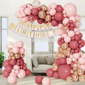 Dusty pink balloon arch kit, Rose Gold Balloon Arch Kit With 18inch 12inch 5inch Dusty Rose, Pastel Pink, Rose Gold Balloons For Baby Shower, Bridal, Engagement, Wedding Birthday Decorations