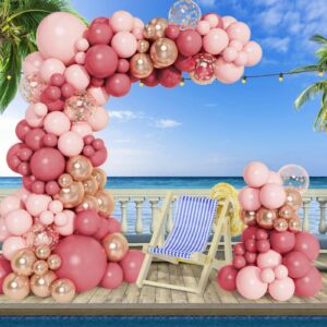 Dusty pink balloon arch kit, Rose Gold Balloon Arch Kit With 18inch 12inch 5inch Dusty Rose, Pastel Pink, Rose Gold Balloons For Baby Shower, Bridal, Engagement, Wedding Birthday Decorations