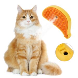 cat steam brush,cat steam brush for grooming,3 in 1 steamy cat brush,spraying steam pet spa brush,rechargeable silicone pet comb for cats & dogs