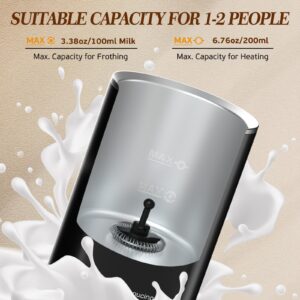 Milk Frother, 4-in-1 Instant Milk Steamer, Hot and Cold Foam Maker for Coffee, Latte, Cappuccino,Macchiato, Hot Chocolate