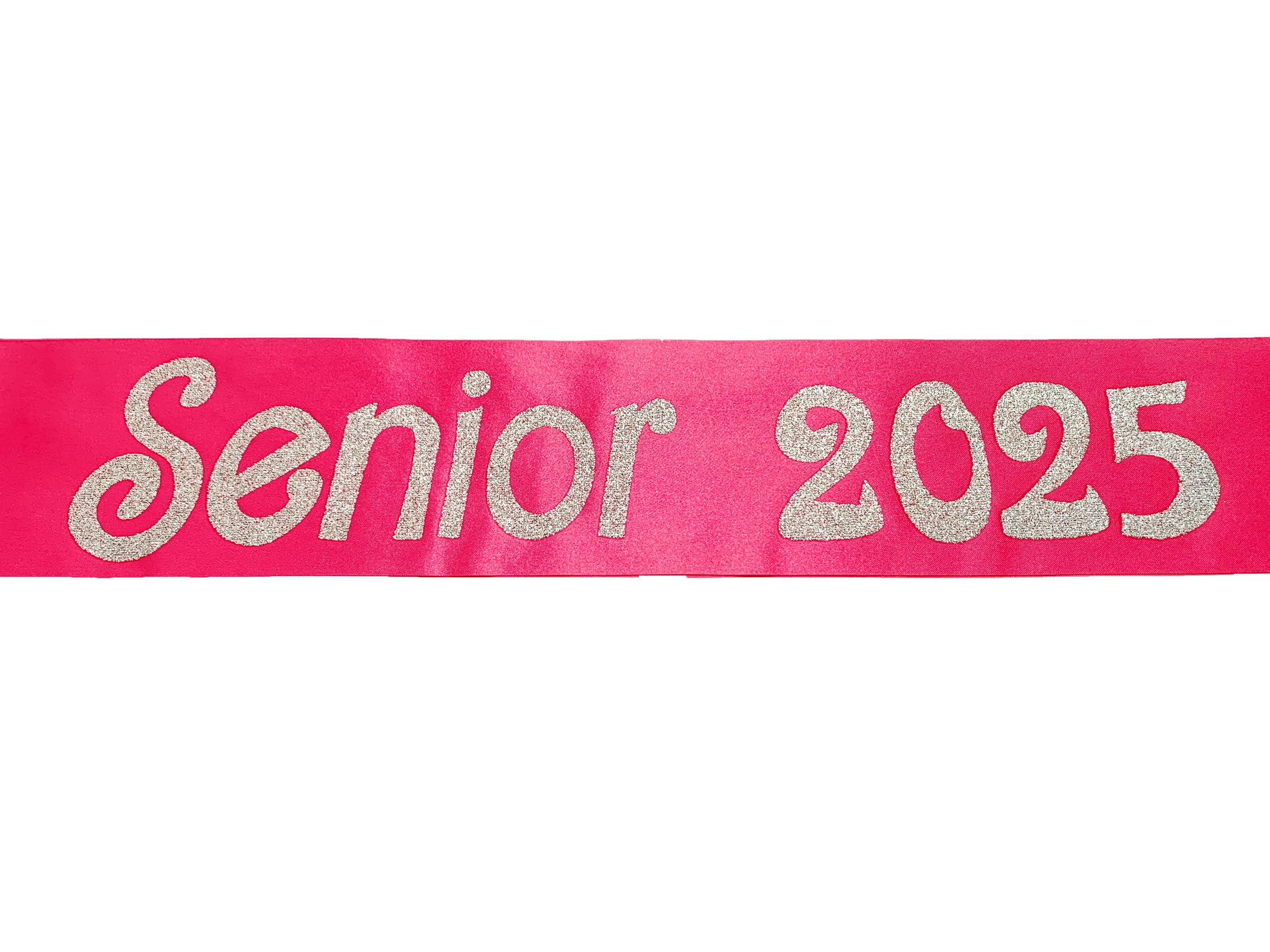 Conggluuo Senior 2025 sash,senior sashes class of 2025 senior sash Pink sash with Silver Glitter graduation sash for Graduation Party Supplies 2 Pack senior sashes Pink Silver 2pcs