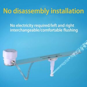 Generic Toilet Bidet Attachment A Non Electric Self Cleaning Water Sprayer with Adjustable Water Pressure Nozzle Angle Control(Color:A)