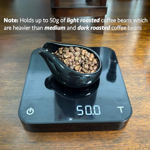 Set of 3 Coffee Dosing: Ceramic Coffee Dosing Cup, RDT Spary Bottle, Measuring Cup Hold Up to 30g Coffee, Ceramic Single Dosing Tray For Coffee (Black)