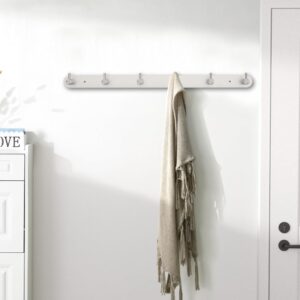 DGYB Coat Rack Wall Mount 6 Brushed Nickel Coat Hooks Wall Mount Stainless Steel 16 inch Towel Hanger for Bathroom Bedroom Mudroom Entryway