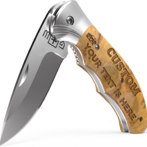 Grand Way Dad Pocket Knife - Ideal Father's Day Gift - Personalized Gifts for Men - Customized Unique Knife for Men - Best Custom Knives - Cool Engraved Present for Father from Daughter Son 6651 PS D