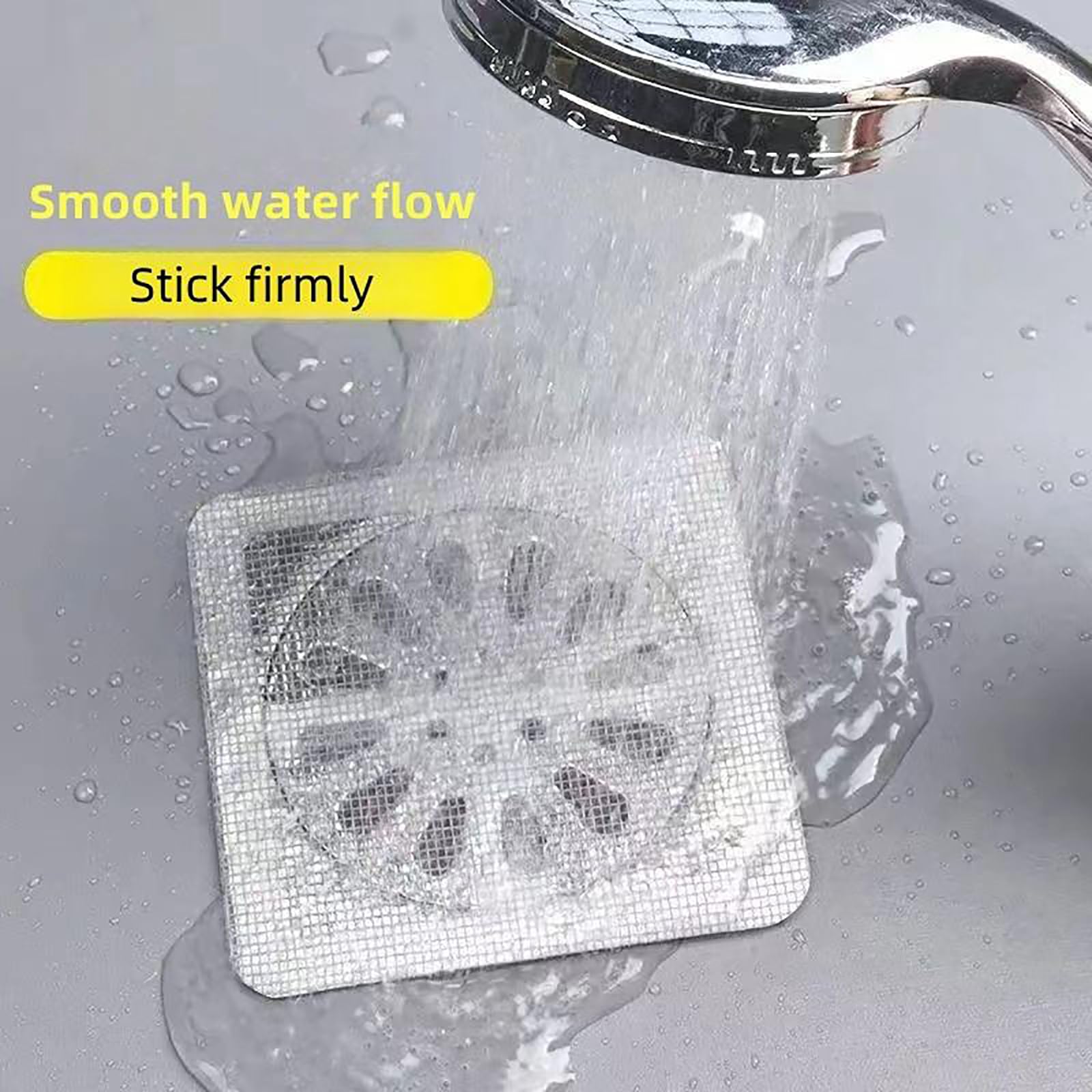 30 Pack Disposable Hair Drain Stickers, 4" X 4" Disposable Shower Drain Cover Hair Catcher, 2024 New Square Shower Drain Mesh Sticker, Bathroom, Laundry, Bathtub, Kitchen, Sink