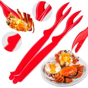 20Pcs Crab Legs Crackers, Crackers Picks Tools Crab Crackers and Tools for Lobster Crab Crayfish, Easy Opener Shellfish Picks Knife, Seafood Tools, Red