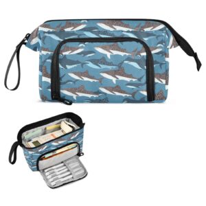 TEAMOMAS Whale Shark Pencil Case Large Pencil Pouch Big Pencil Box Pen Bag Organizer Pencil Bags with Zipper for Adults Girls Kids Boys School 074